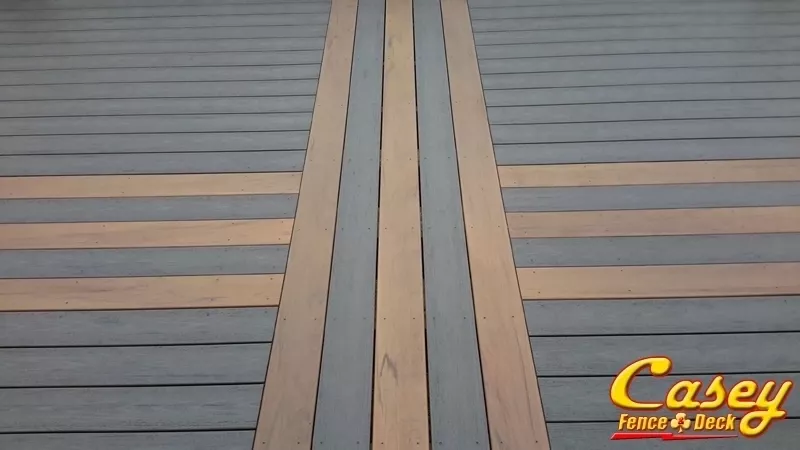 Resurfaced Deck with Timbertech Silver Maple Composite and Timbertech ...
