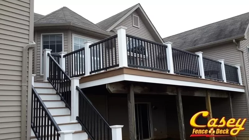 Resurfaced Deck with Timbertech Silver Maple Composite and Timbertech ...