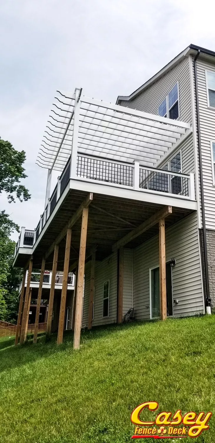 White Vinyl 20x14 Pergola in Lake Linganore New Market MD