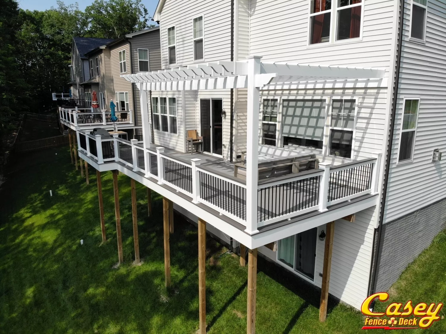 White Vinyl 20x14 Pergola in Lake Linganore New Market MD