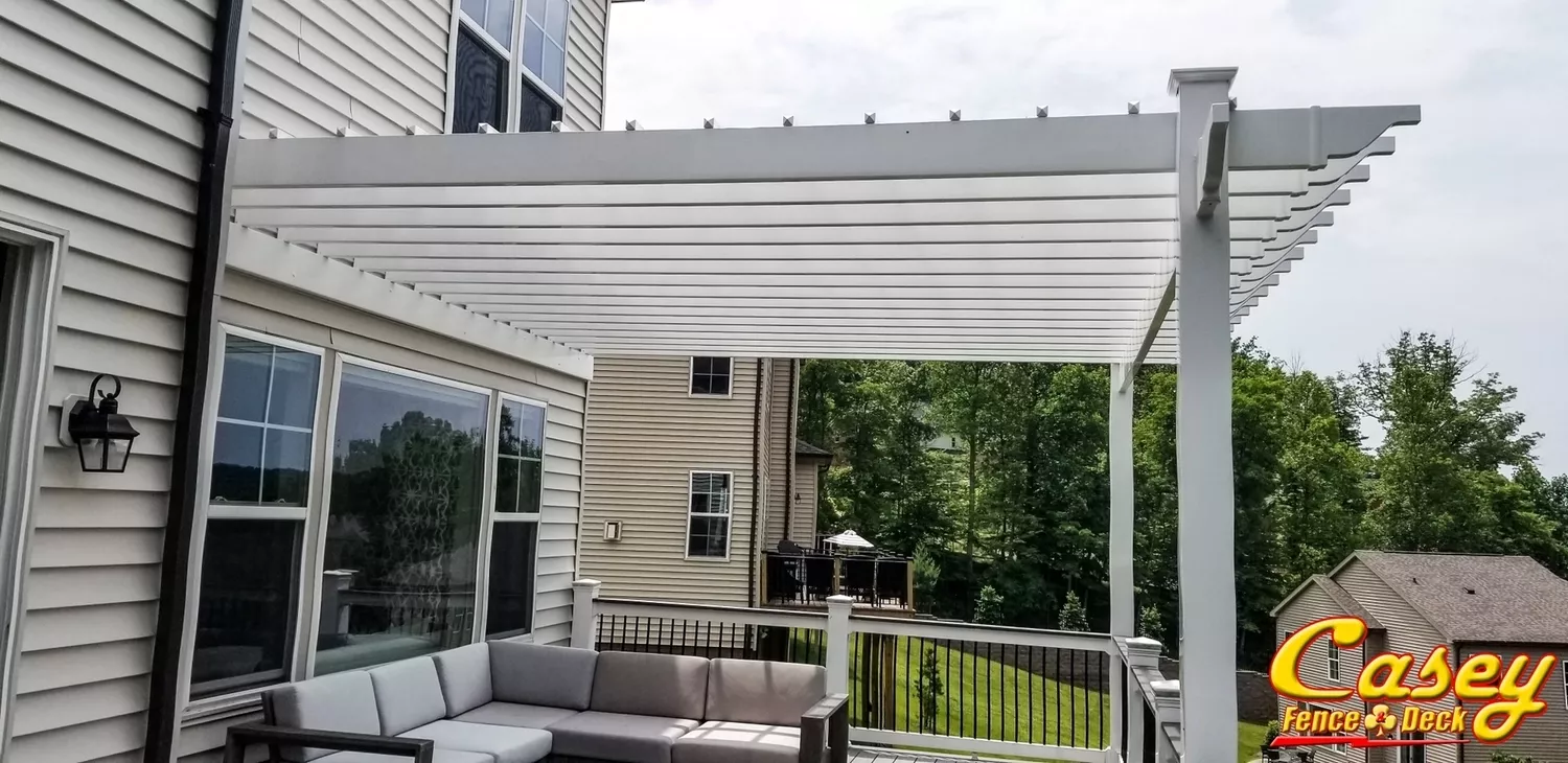 White Vinyl 20x14 Pergola in Lake Linganore New Market MD