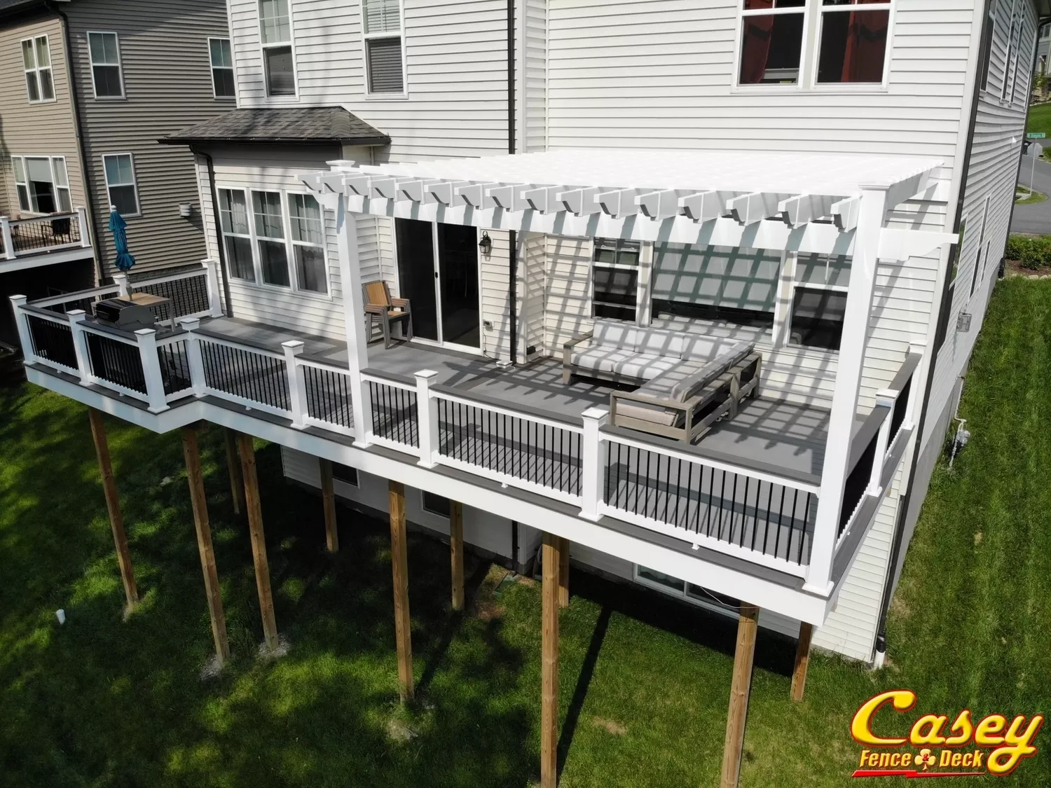 White Vinyl 20x14 Pergola in Lake Linganore New Market MD